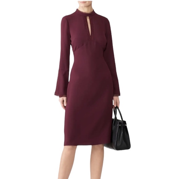 Shoshanna | Dresses | Nwt Shoshanna Lorraine Bell Sleeve Sheath Midi ...